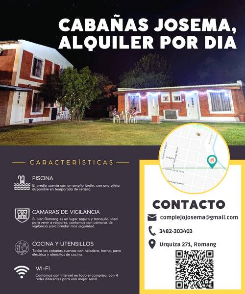 Cabañas Josema, Romang, Santa Fe, Información y Precios, ID32874
