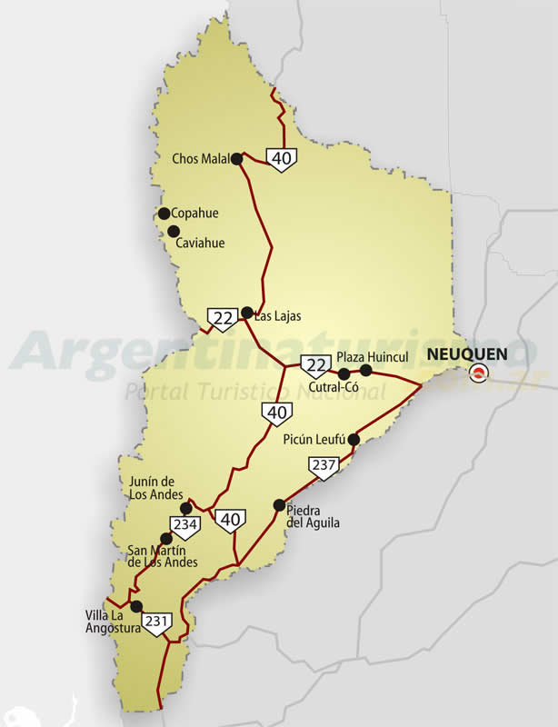 MAPAS DE NEUQUEN, RUTAS Y ACCESOS, ARGENTINA, COMO LLEGAR, PLANOS ...